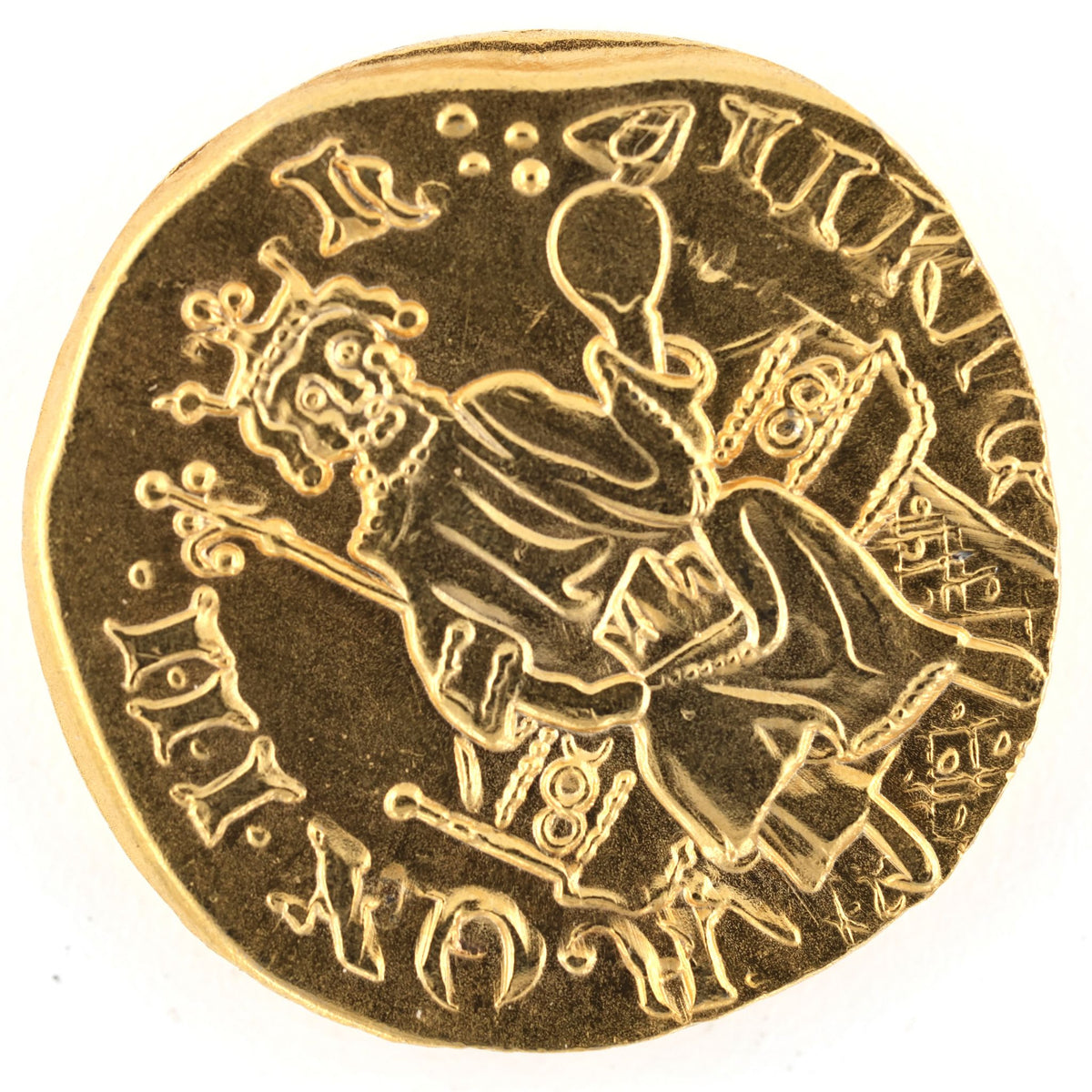 UK England 1 Gold Penny Henry III 1257–1272 Medieval Token Medal Repli ...
